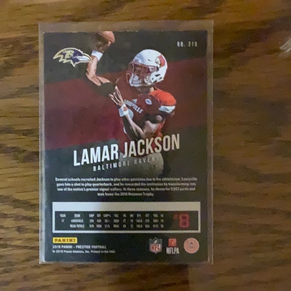 Panini | Other | Lamar Jackson Rookie Card Prestige 28 | Poshmark